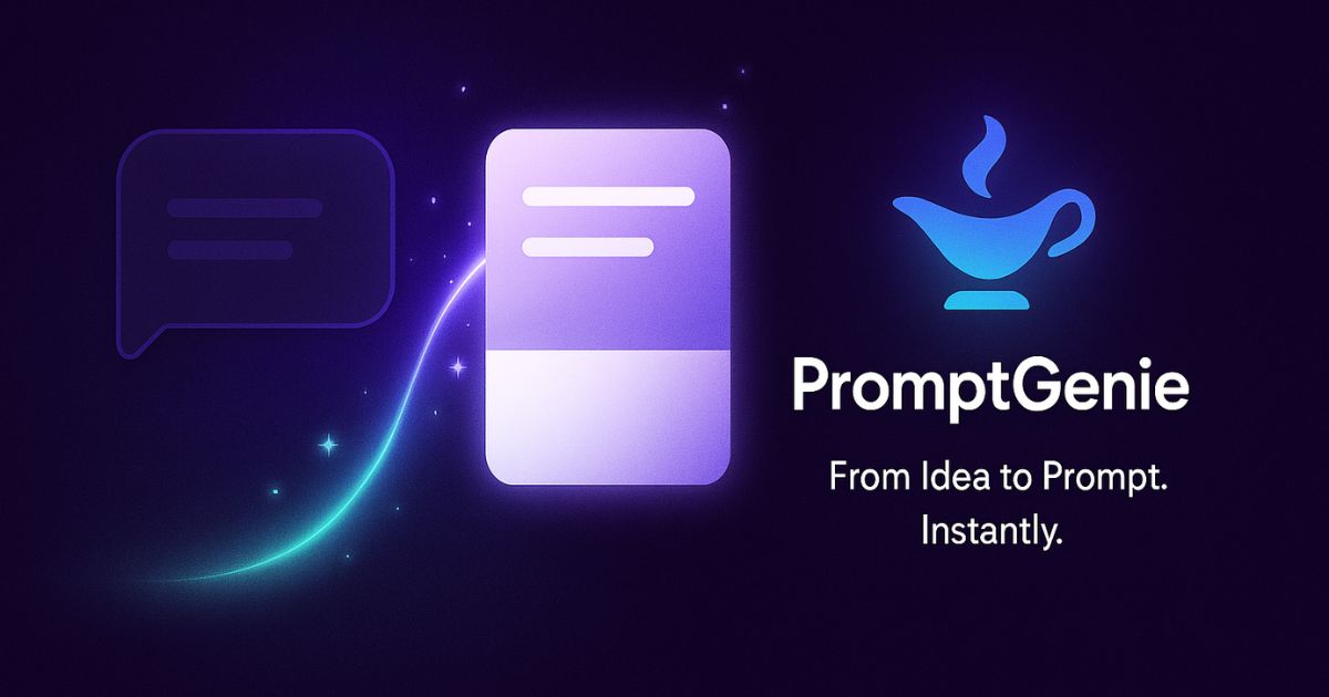 PromptGenie – Turn Ideas into Powerful Prompts